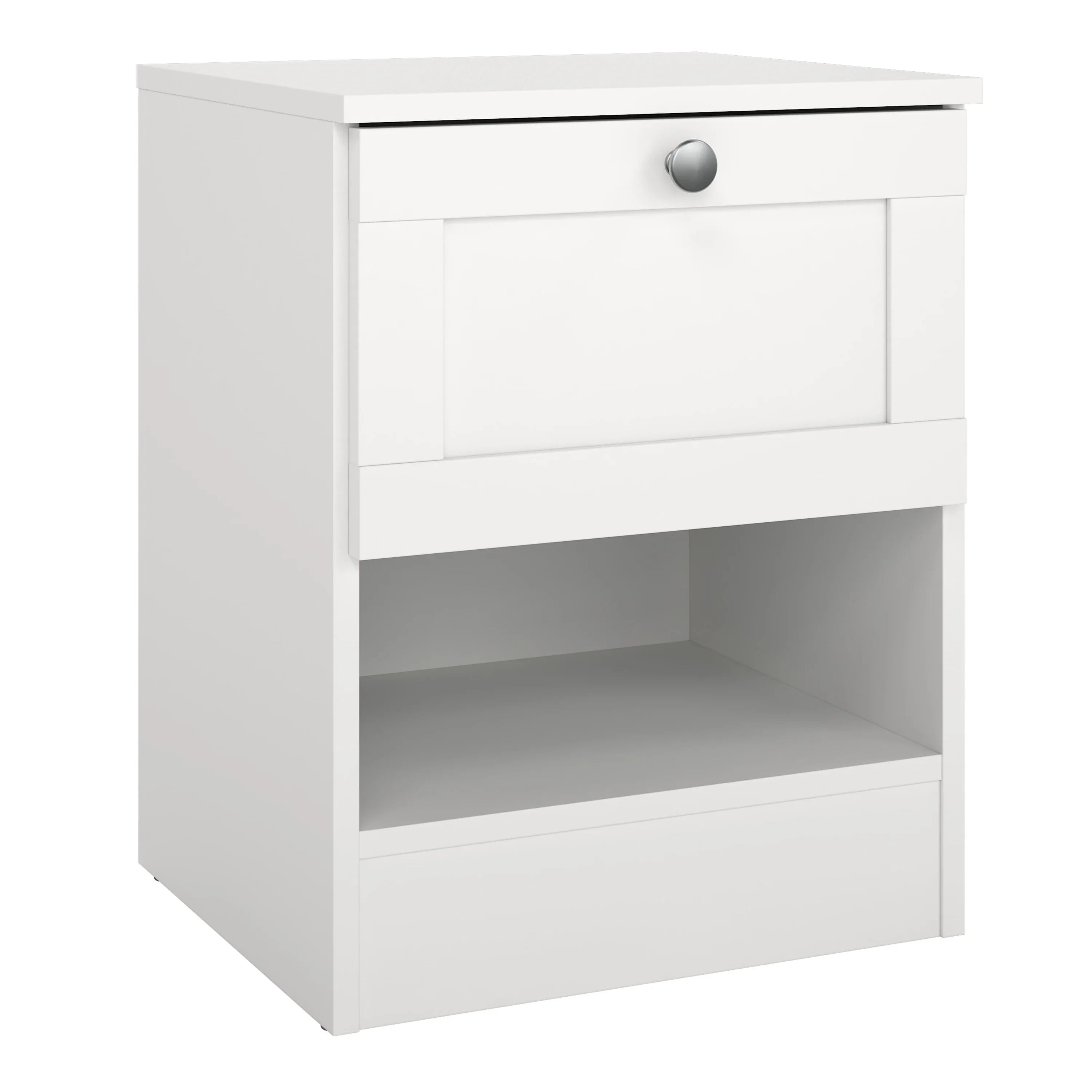 Brande Nightstand with1 Frame Drawer in White – TidySpaces