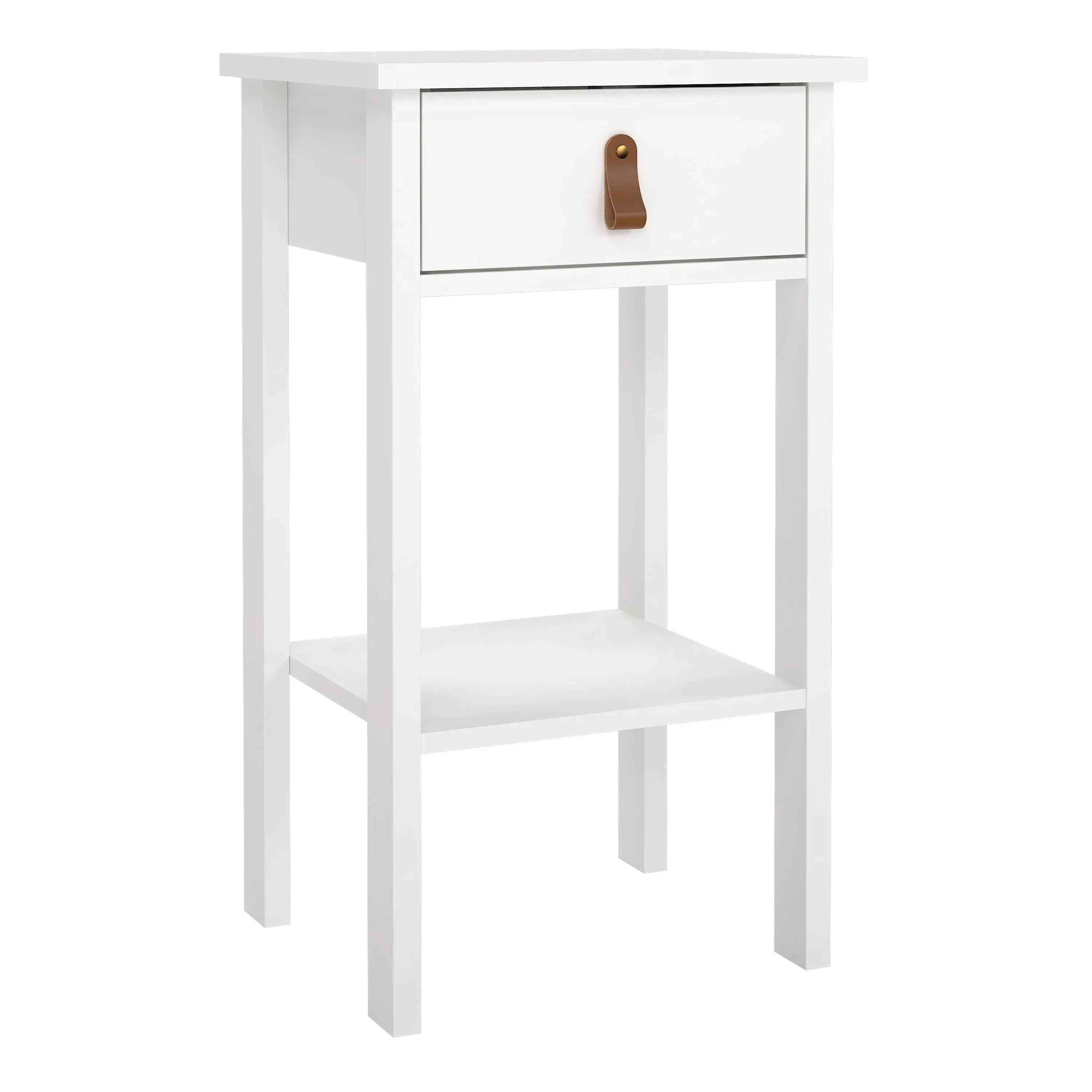 Barcelona Bedside Table with 1 Drawer in White – TidySpaces