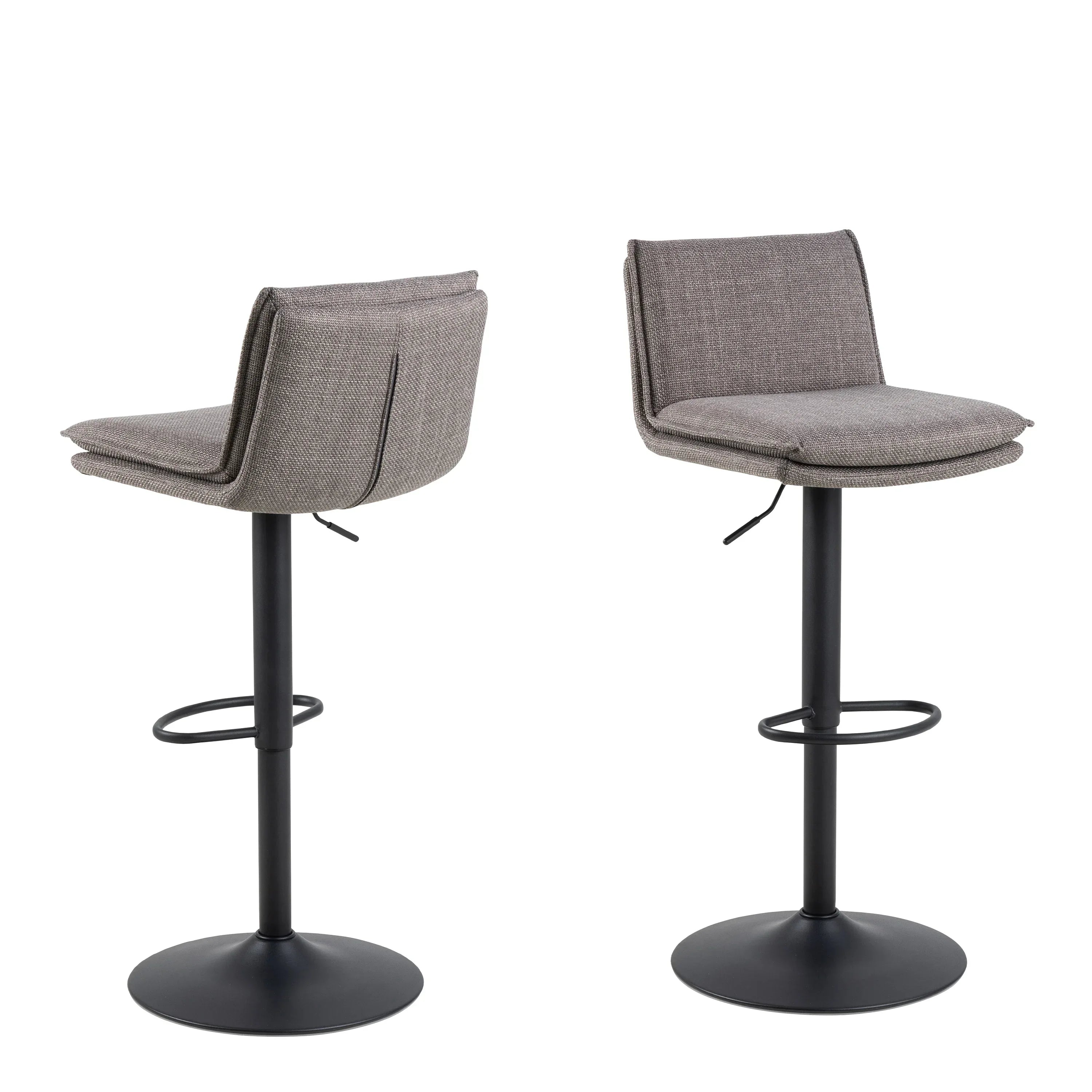 Flynn Swivel Bar Stool with Height Adjustable Function in Light Grey-B ...