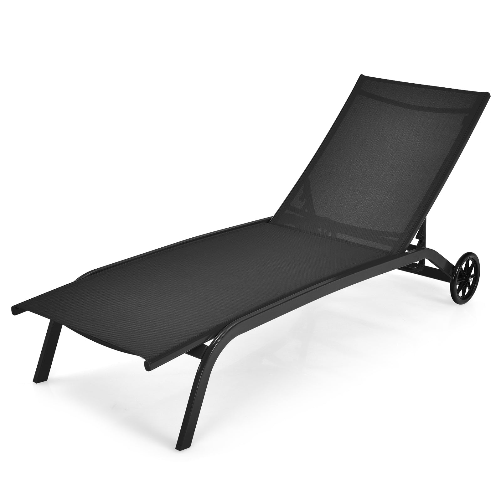 Adjustable Chaise Lounge with Smooth Wheels and Quick drying Fabric ...