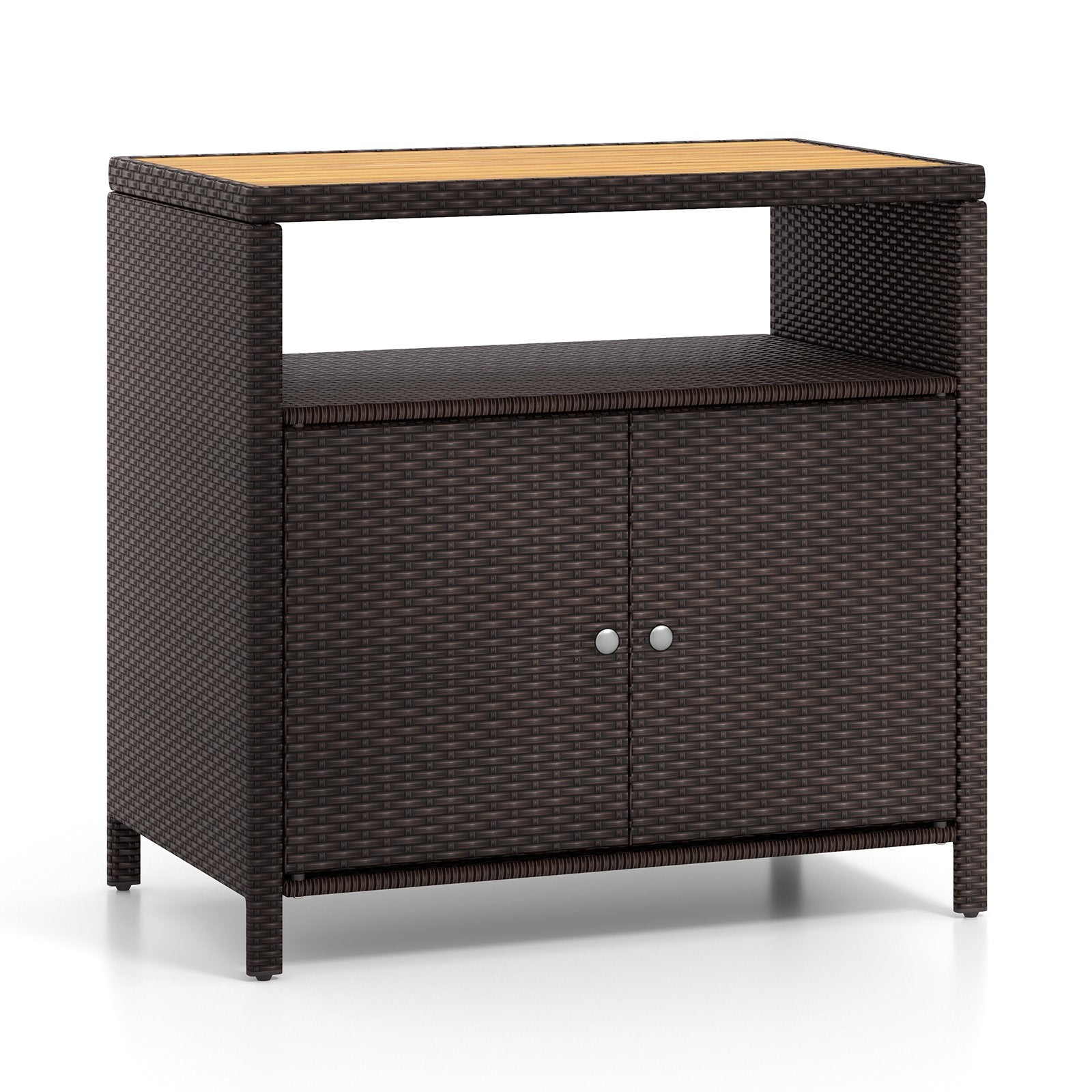 Outdoor buffet cabinet with storage store