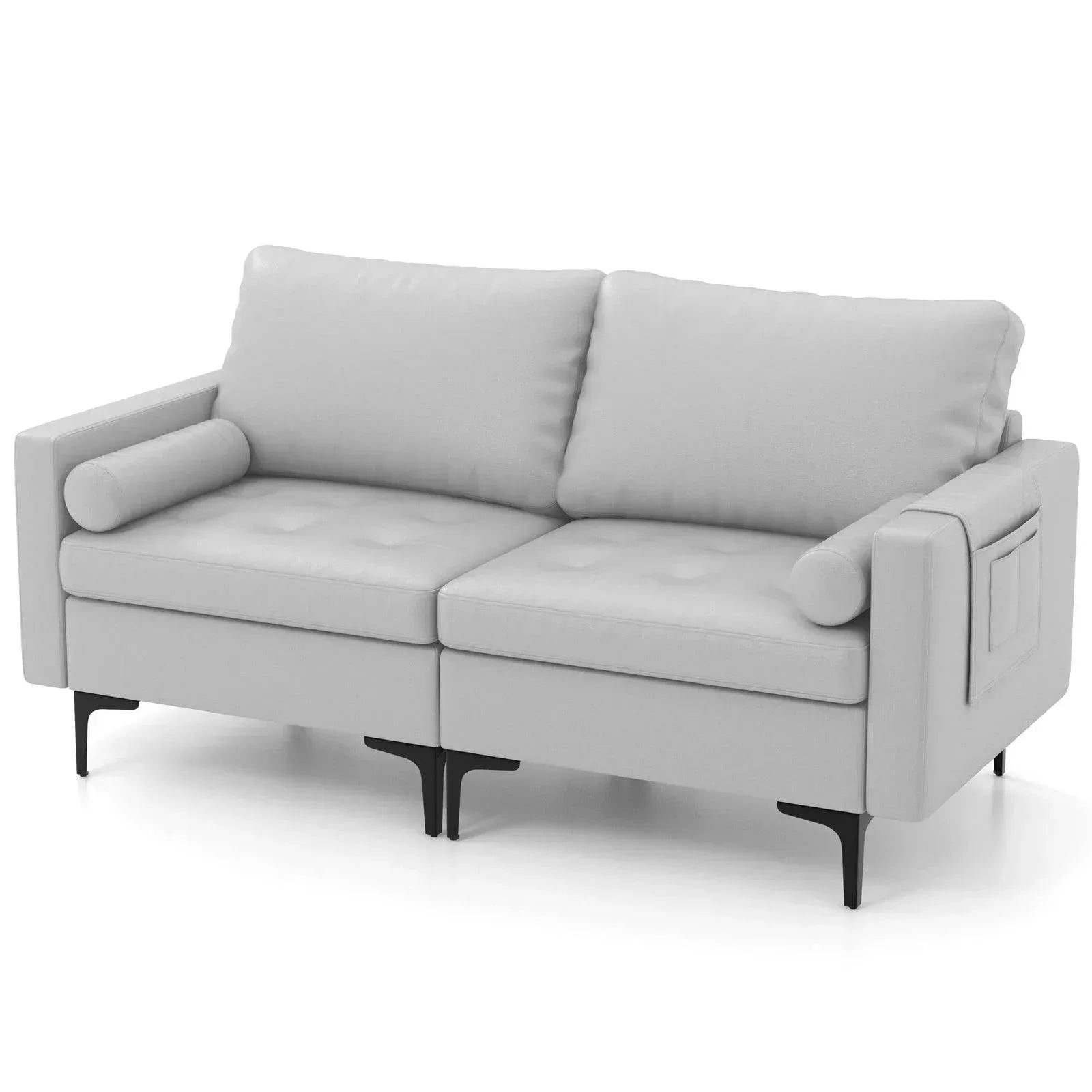Modular Sectional Sofa Couch with 4 USB Ports, 2 Removable Bolsters Li ...
